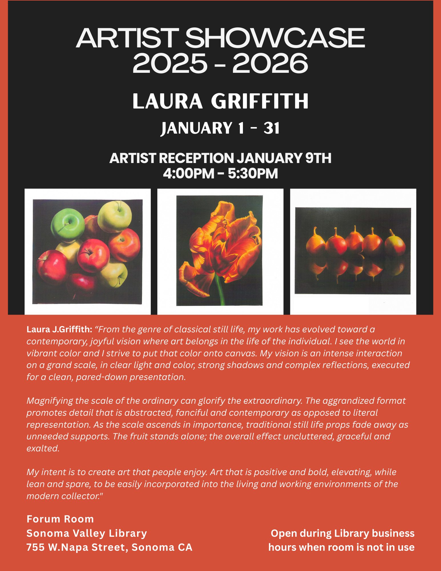 Artist Laura Griffith Exhibit at Sonoma Valley Library - Sonoma Valley Sun
